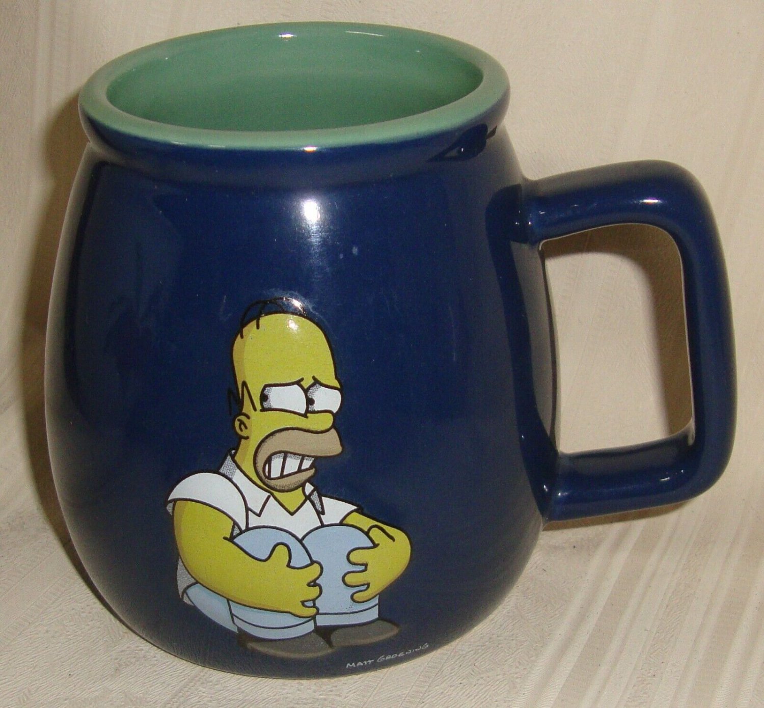 The Simpsons Homer Simpson 3D Coffee Mug 2004 20th Century "Alone! I'm ...