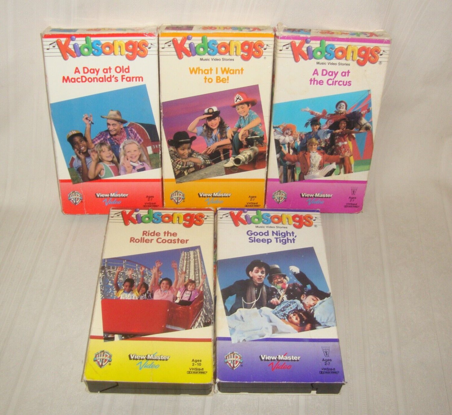 5x KidSongs VHS Video Lot - MacDonald's Farm, The Circus, Roller ...