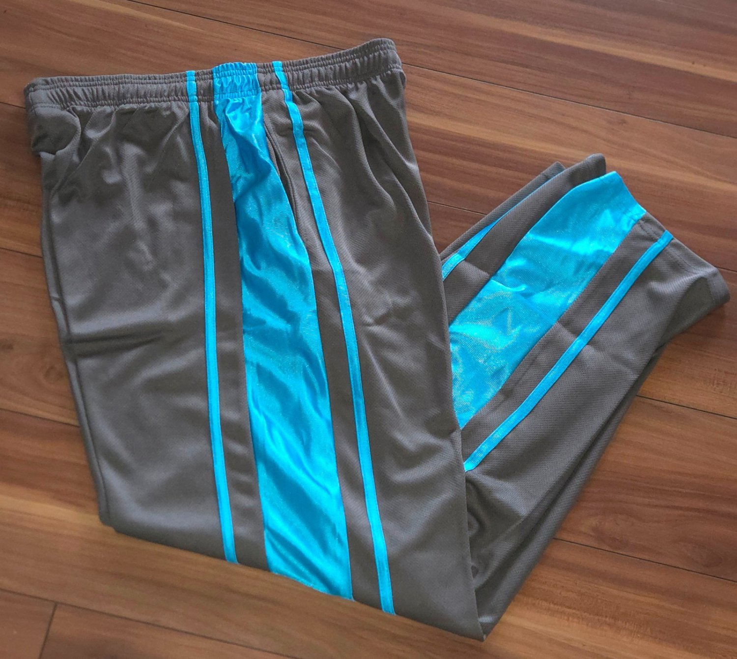 NBN Gear Charcoal Gray w Blue Active Drawstring Sweatpants Men Size 2 ...