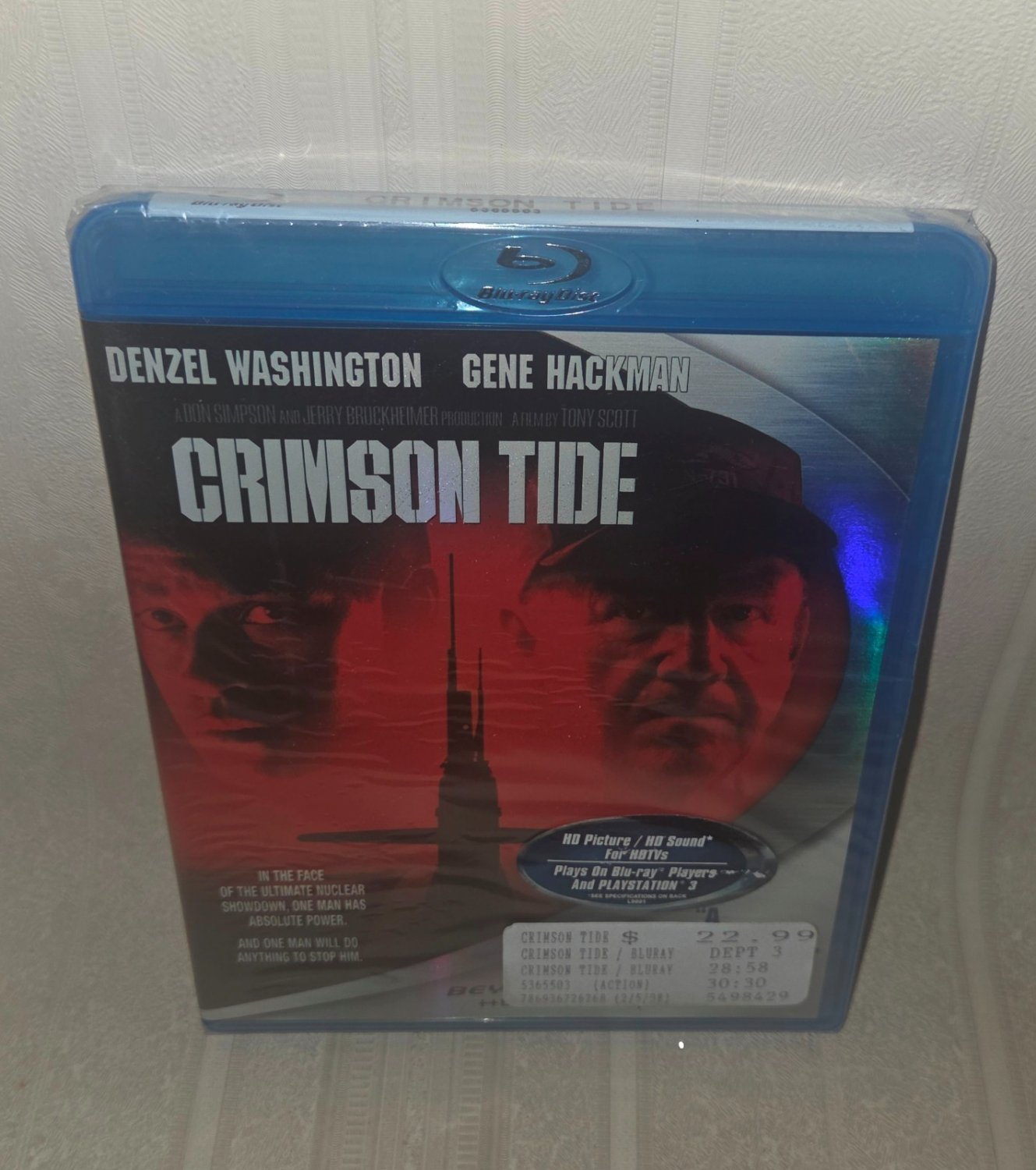 CRIMSON TIDE Blu-ray Denzel Washington Gene Hackman New Sealed