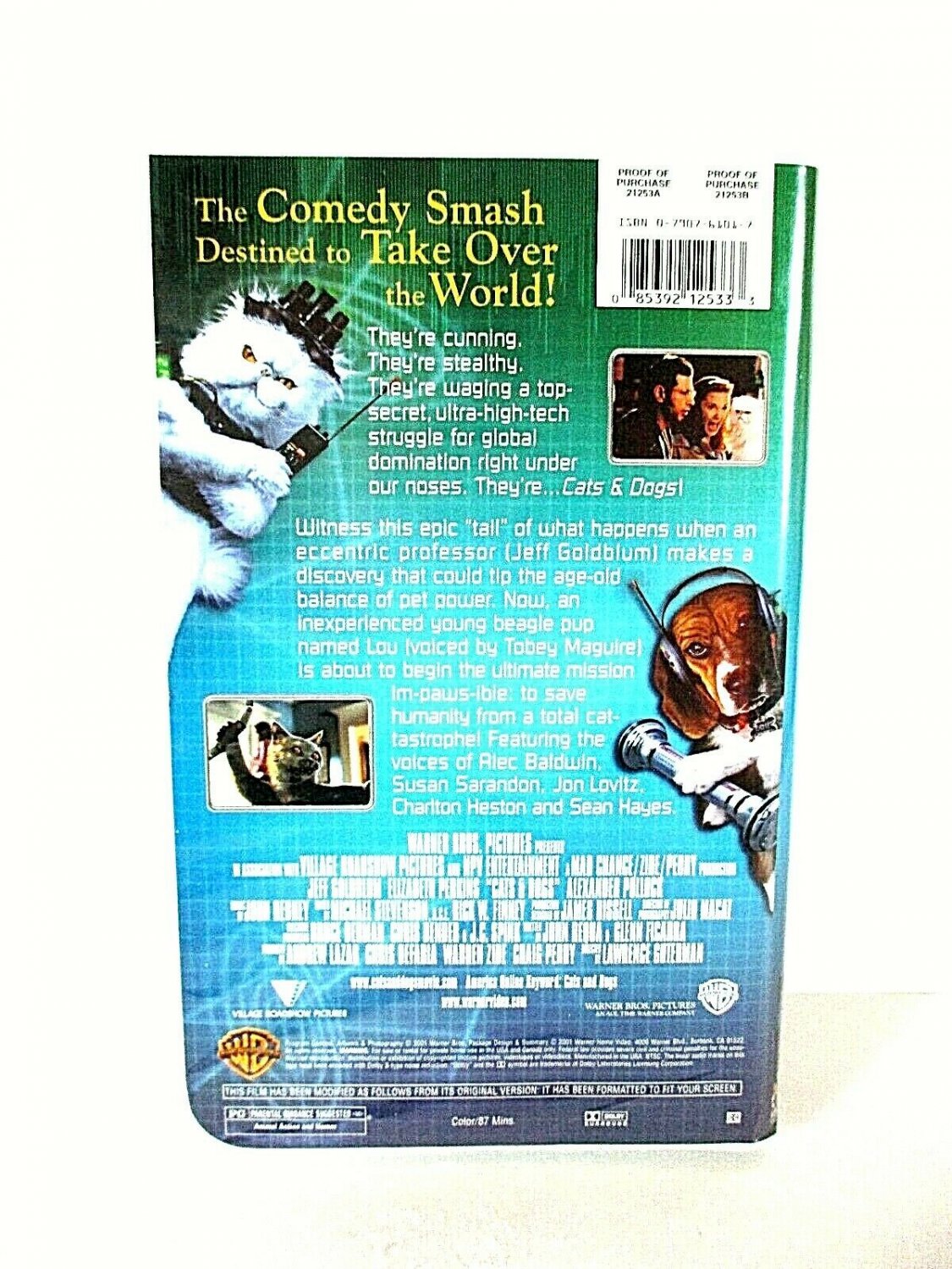 Cats & Dogs VHS Warner Bros. Family Entertainment (#vhp)