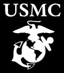 2 Pack of Custom "USMC" Vinyl Decals / Stickers