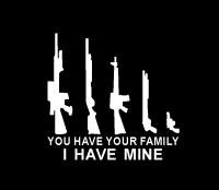 Gun Family Weapons Sticker,Decal, Graphic