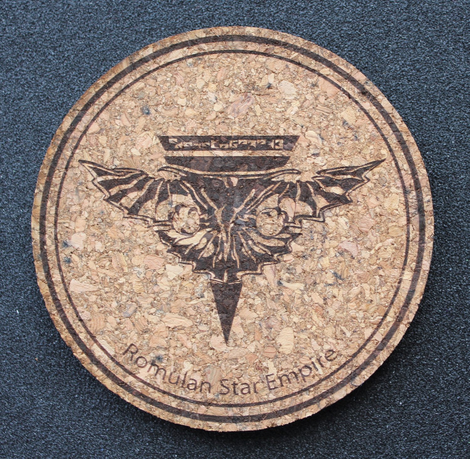 Star Trek - inspired laser engraved cork coasters - set of 4