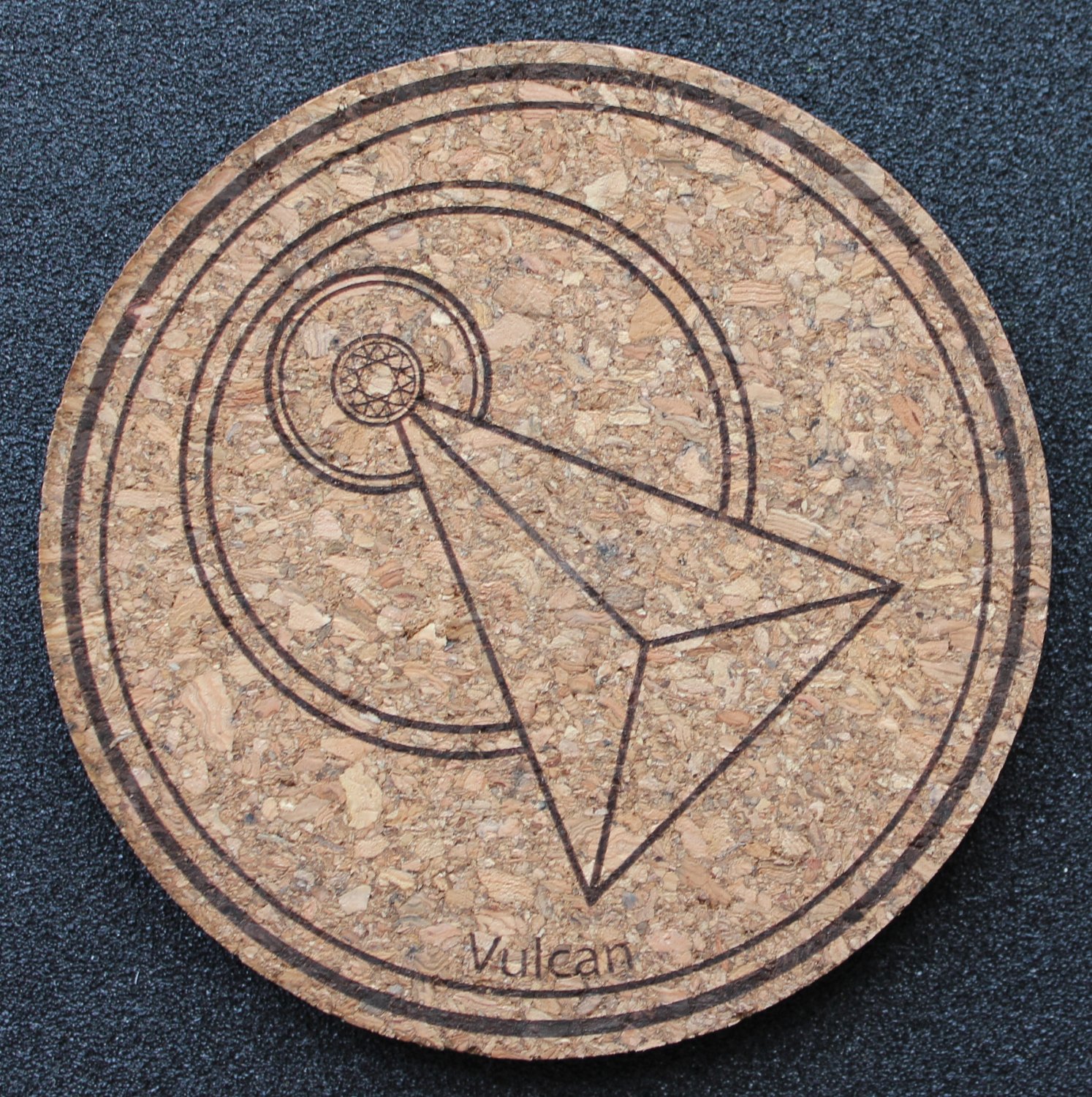 Star Trek - inspired laser engraved cork coasters - set of 4