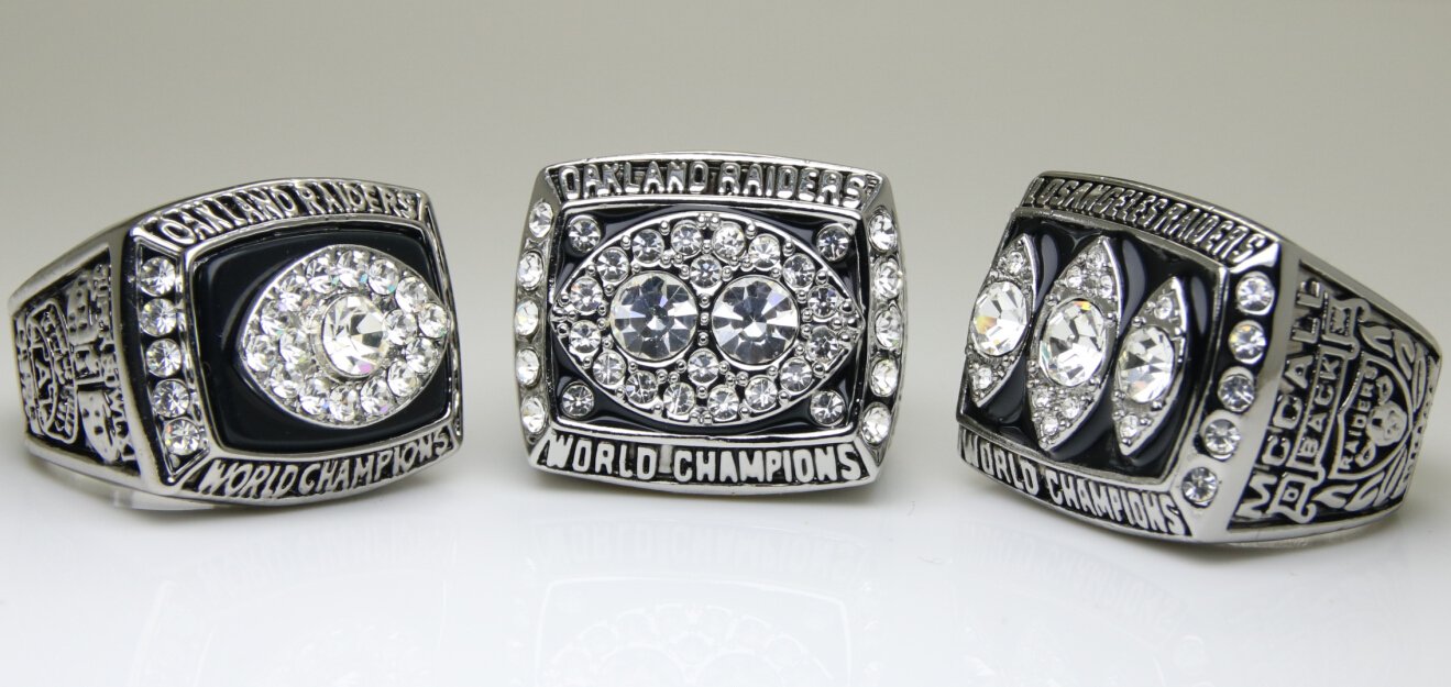 One Sets 3PCS 1976 1980 1983 Oakland Raiders super bowl Rings 11S high ...