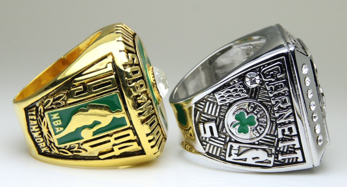 One set 2 PCS 1984 2008 Boston Celtics Basketball NBA Championship Ring ...