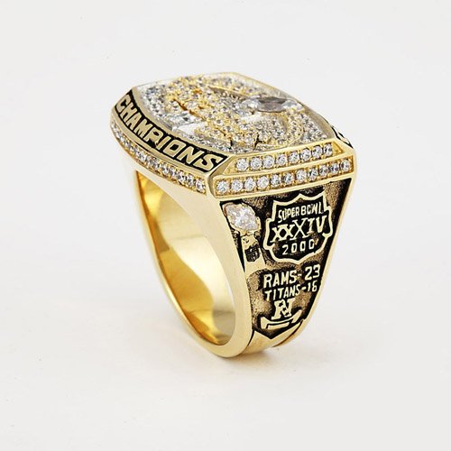1999 St Louis Rams super bowl Championship Ring 10-13 Size With wooden box