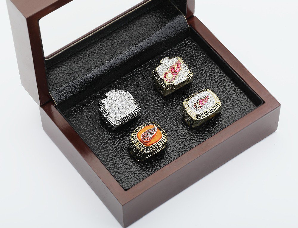 4 PCS 1997 1998 2002 2008 Detroit Red Wings Hockey Championship Ring ...