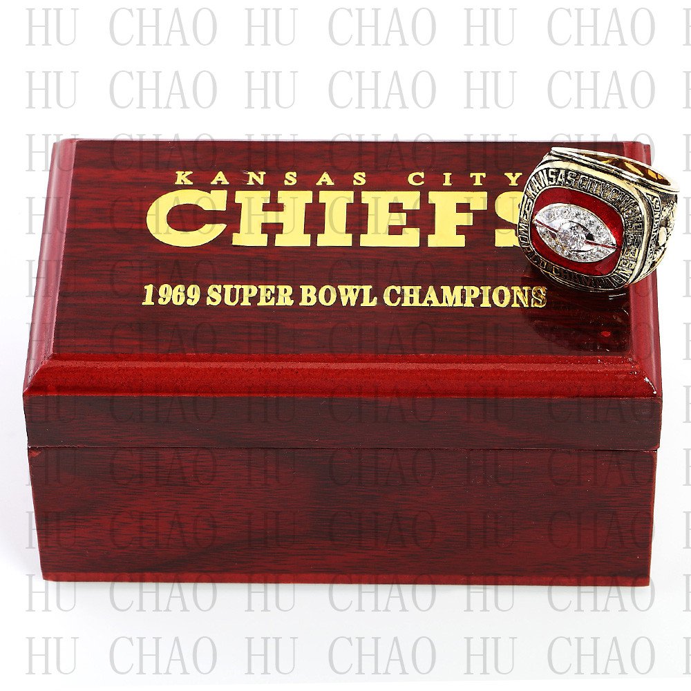 Team Logo wooden case 1969 Kansas City Chiefs super bowl Ring 10-13 ...
