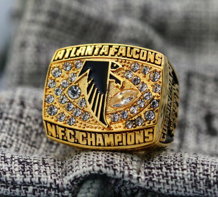 1998 Atlanta Falcons NFC Football Championship ring copper version 8-14 ...