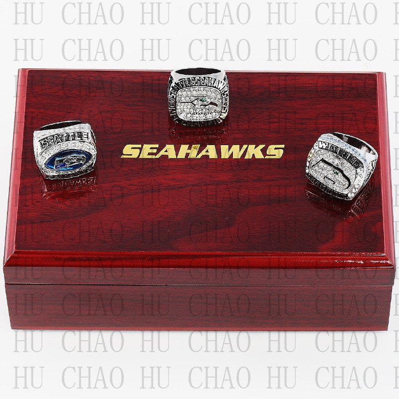 3pcs Set 2005 2013 2014 Seattle Seahakws Football championship Rings 10 ...