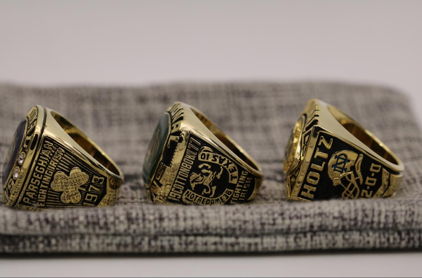 SET 3 PCS 1973 1977 1988 Notre Dame Fighting Irish NCAA National ...