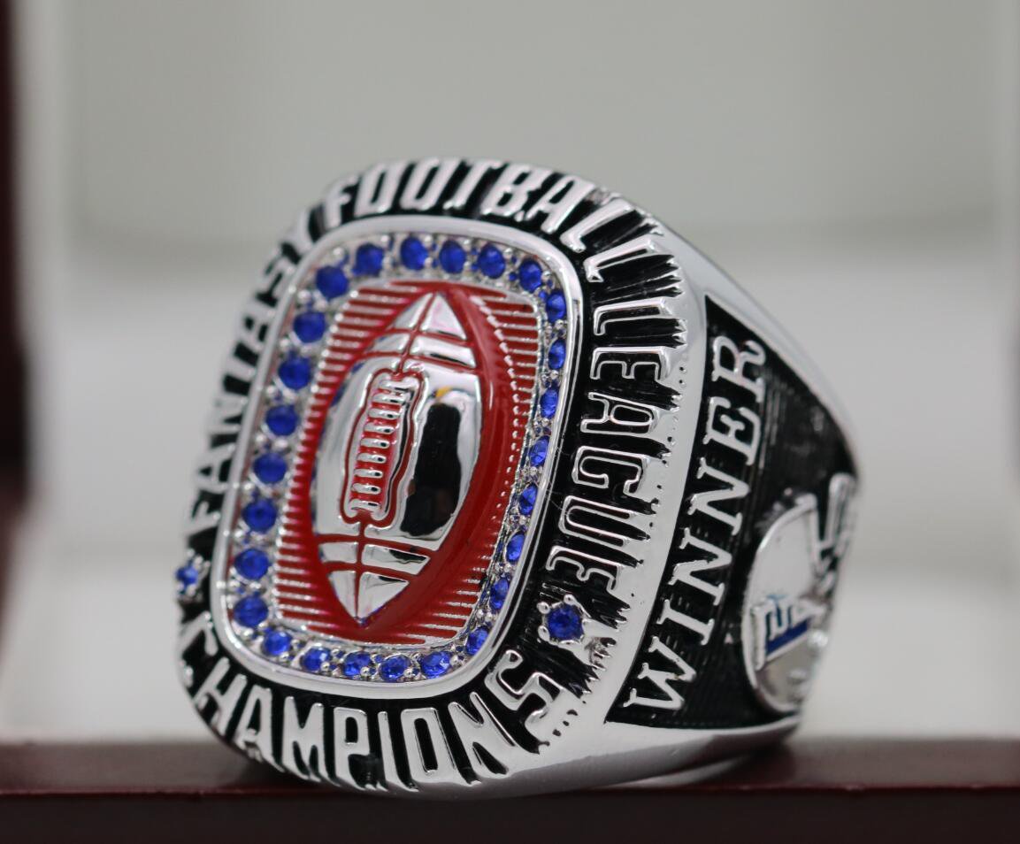 2017 FANTASY FOOTBALL FFL Championship Ring 8-14S copper RED SILVER AND ...