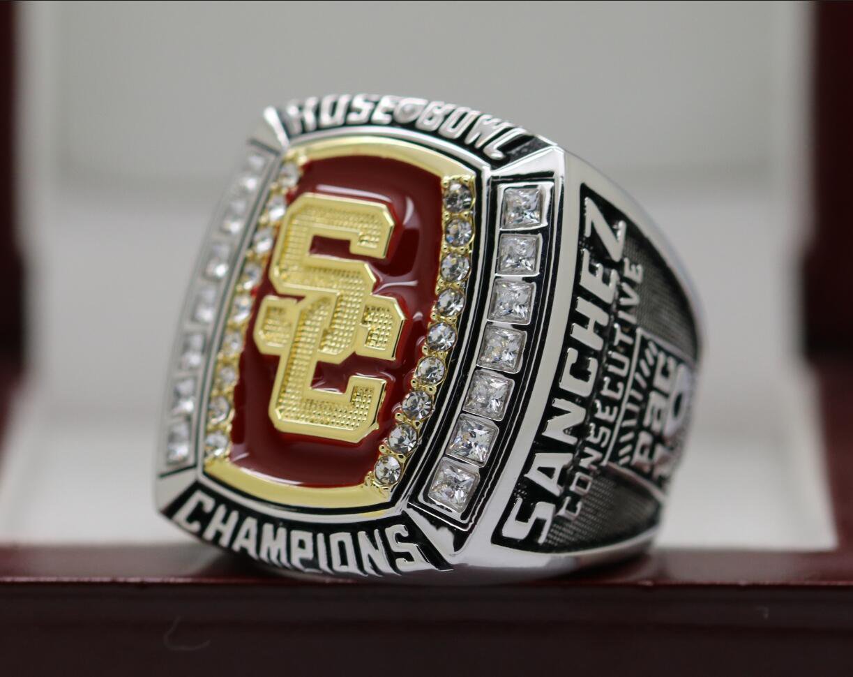 2009 USC Trojans Rose bowl National championship ring 8-14S copper ring