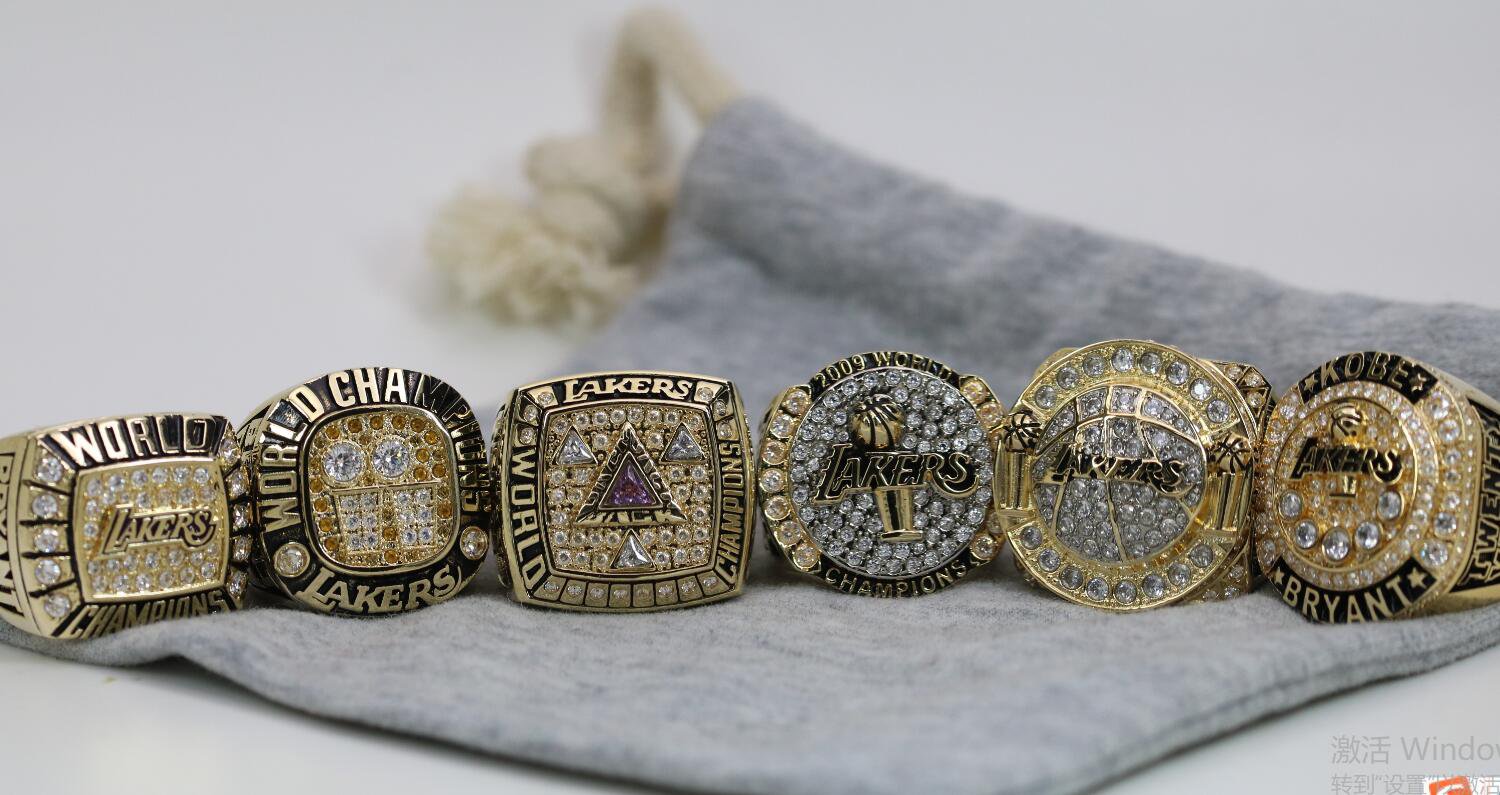 Los Angeles Lakers NBA Championship Ring 6 Ring Set (2000, 2001, 2002 ...