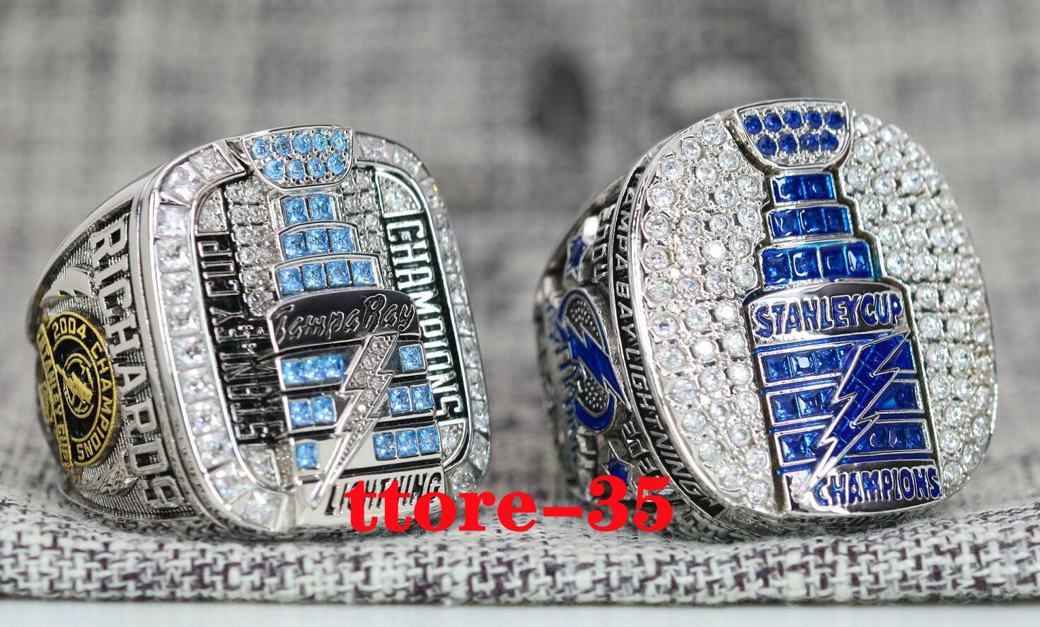 One Set 2004 2020 Tampa Bay Lighting Stanley Cup Championship ring NHL ...