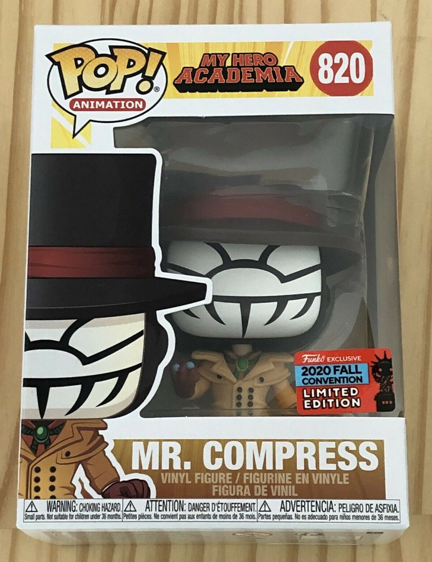 Funko Pop! My Hero Academia Mr Compress 2020 NYCC Shared Exclusive 820 ...