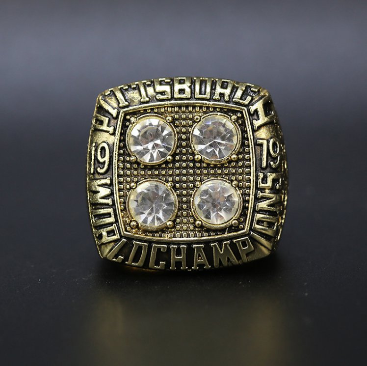 Gold 1979 Pittsburgh Steelers Super bowl championship ring 11 size（439）