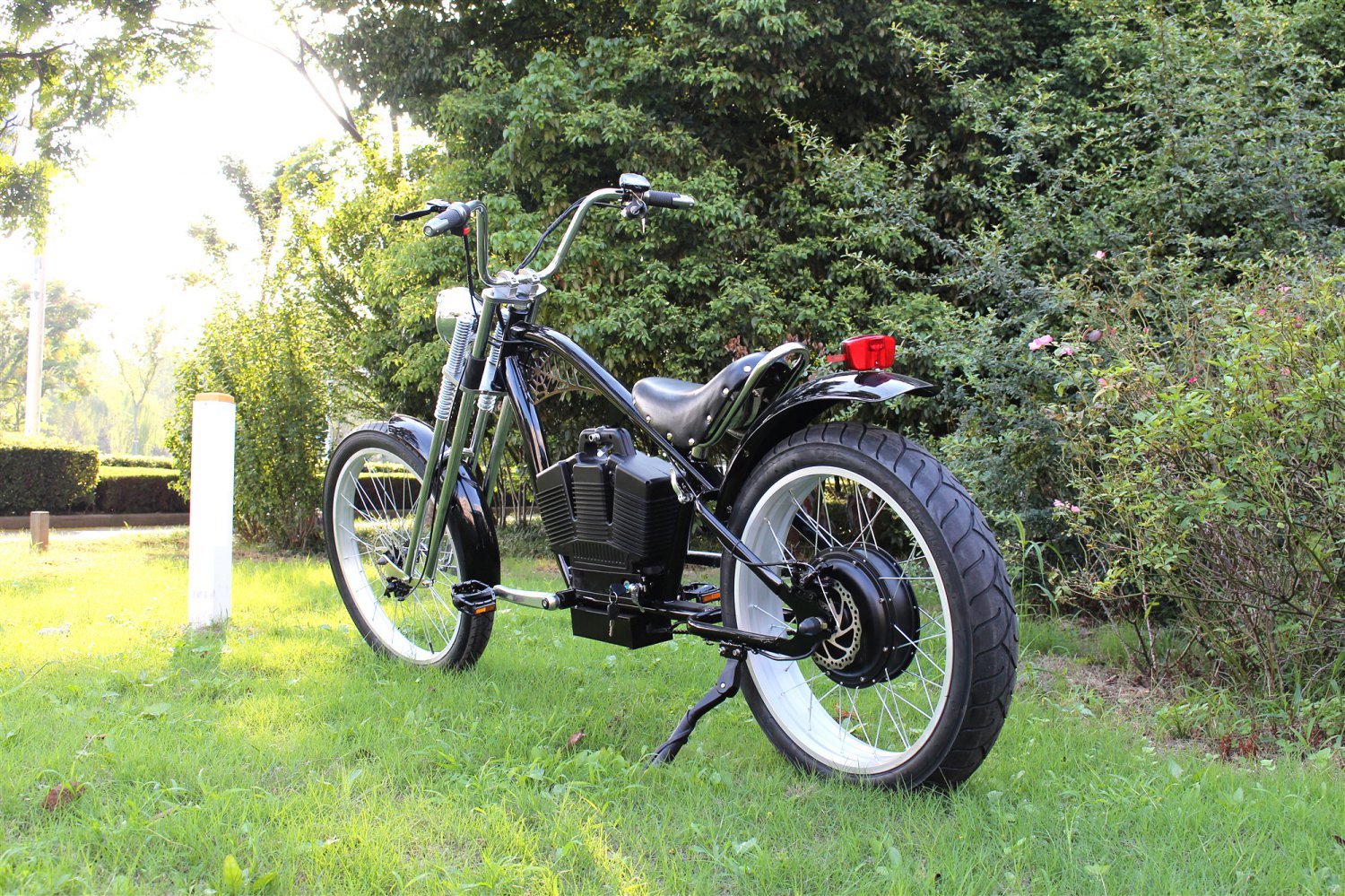 Electric Chopper Harley eBike Bicycle 48V 750W Motor Carbon Steel Bike ...