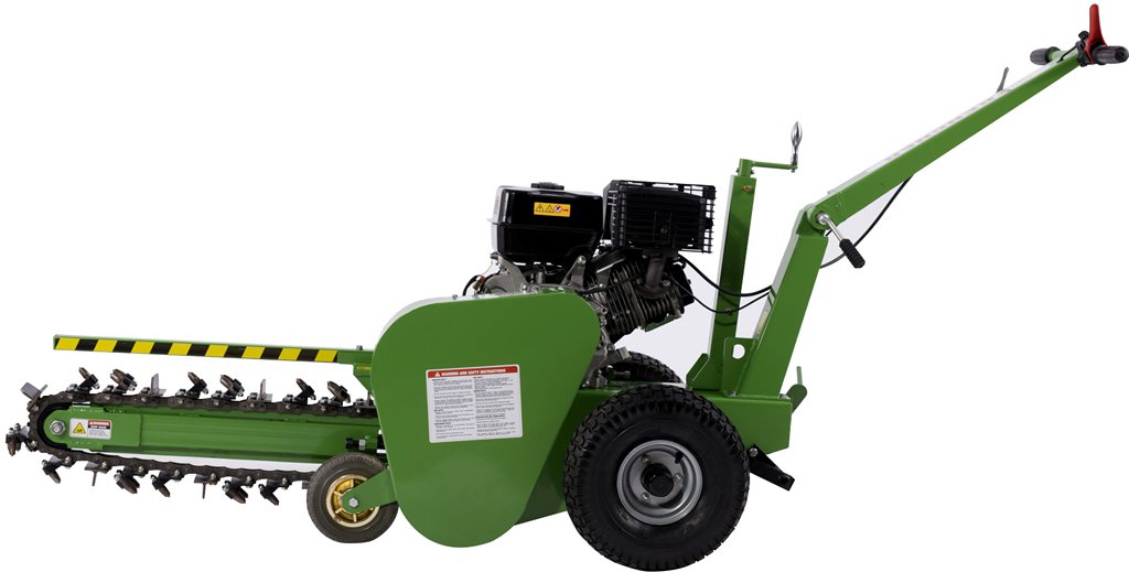 NEW 15HP 420CC Gas Powered Walk Behind Trencher Digger 24" Depth GREEN ...