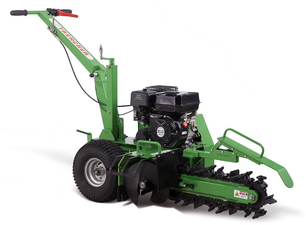NEW 7HP Gas Powered Walk Behind Trencher 18" Depth 21 Carbide Steel ...