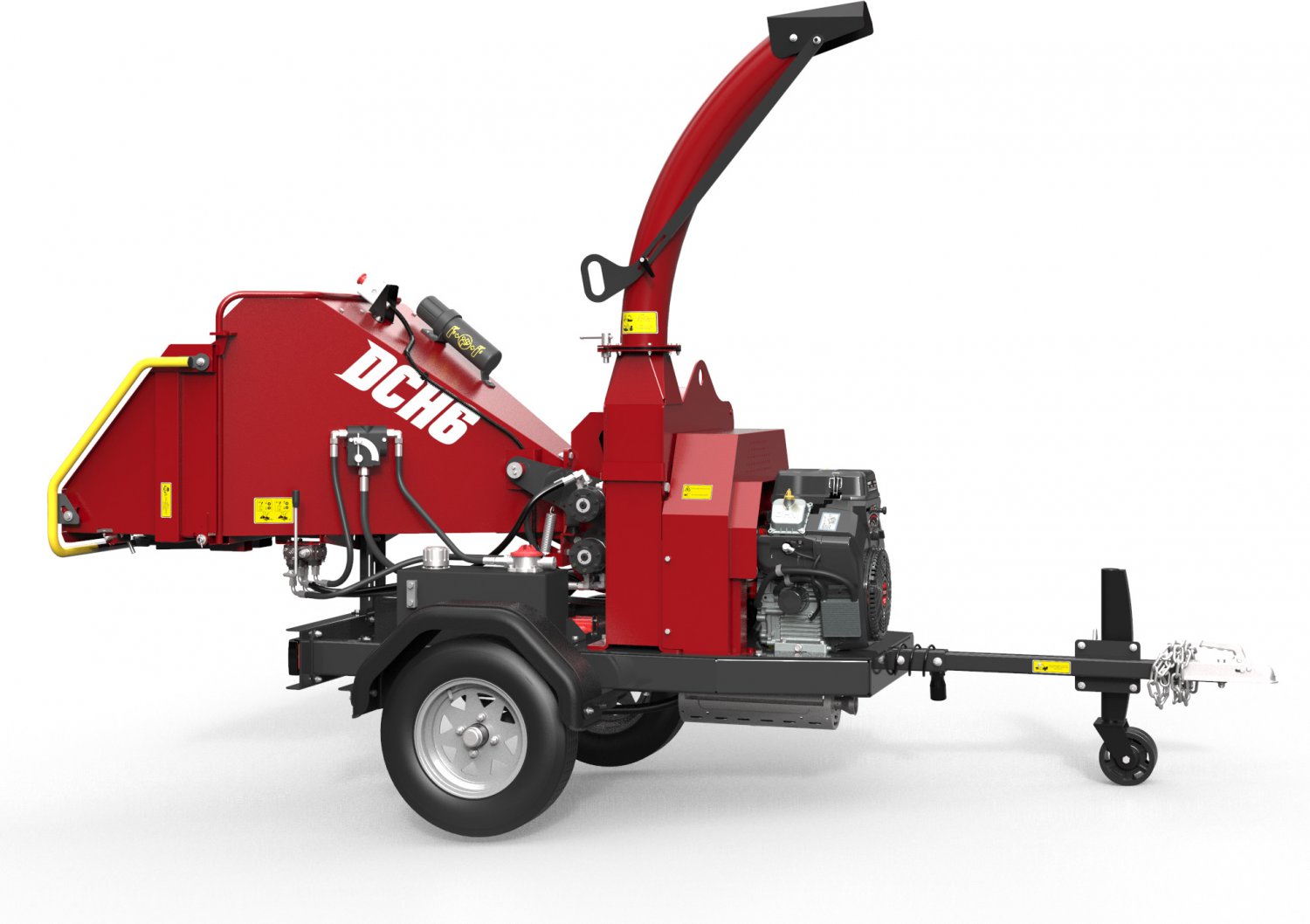NEW Tow Behind 25HP Honda GX690 Hydraulic Feed Wood Chipper Shredder E ...