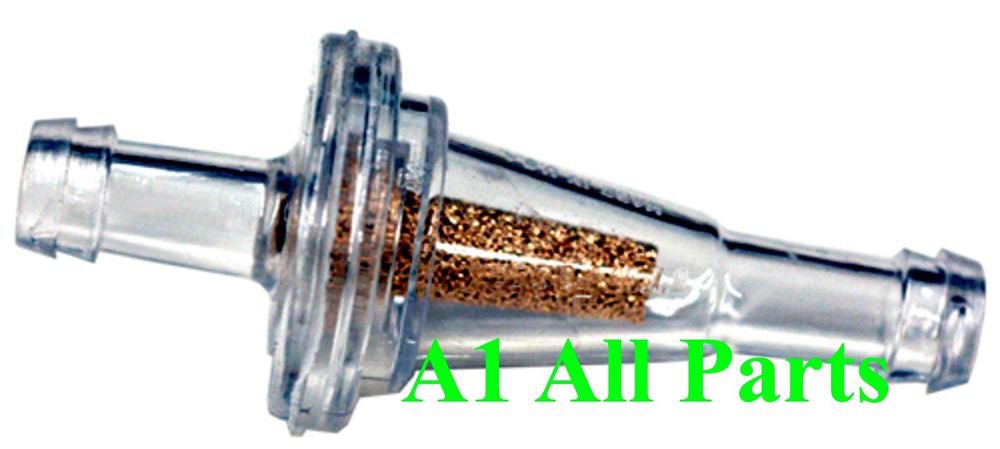 1/4" FUEL FILTER SlimLine MINI Clear 75 micron Motorcycle Car InLine ...