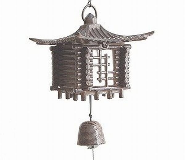 Japanese Wind Chimes 2lb Nambu Iron Furin Lantern Temple With Bell Made ...