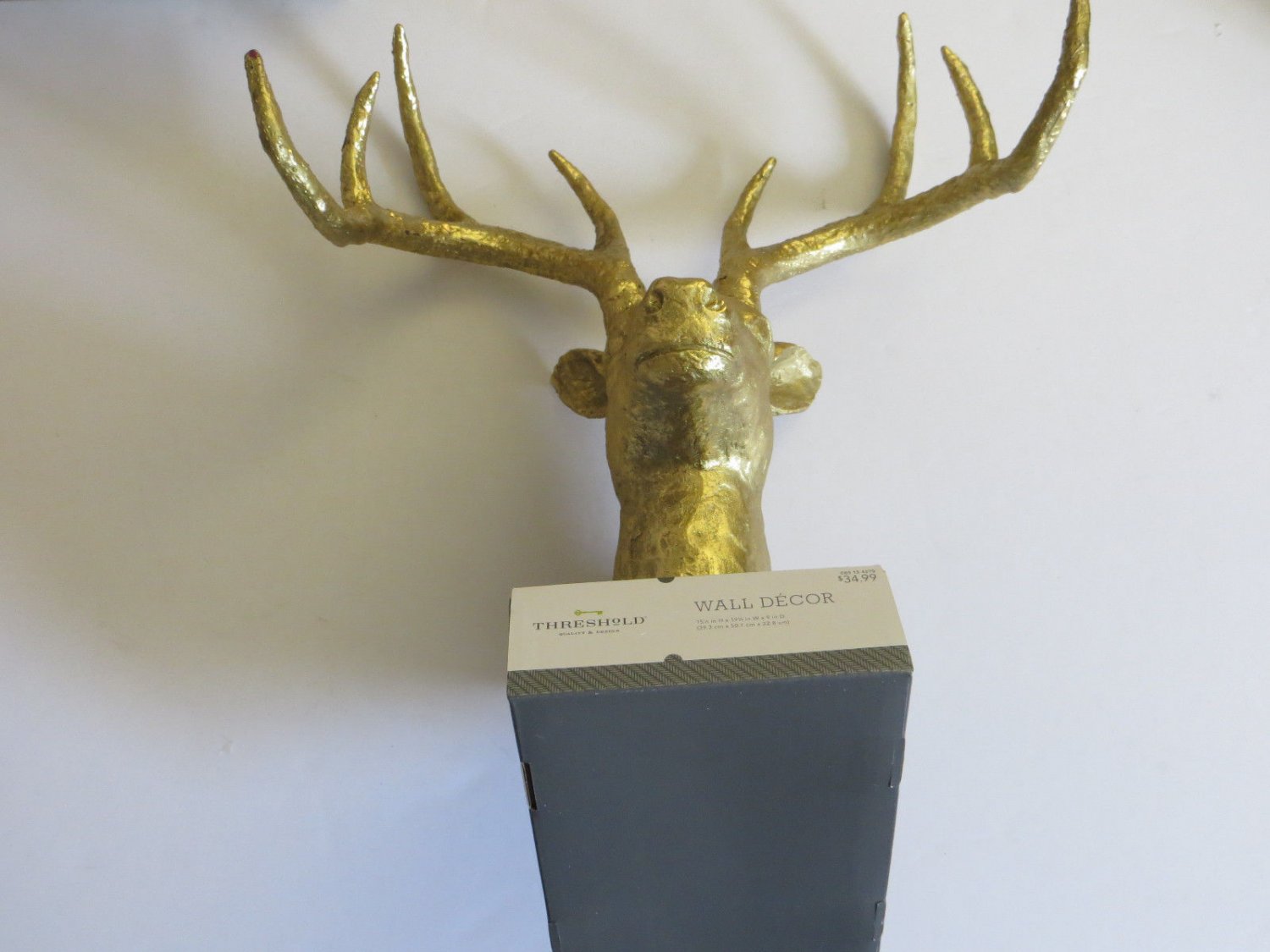 threshold gold stag head wall decoration hunter gift