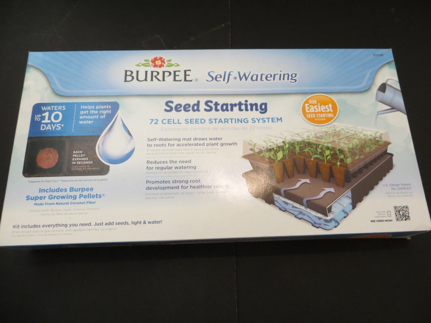 2 Burpee Seed Starting Greenhouse Kit 72 cell kit with soil self watering