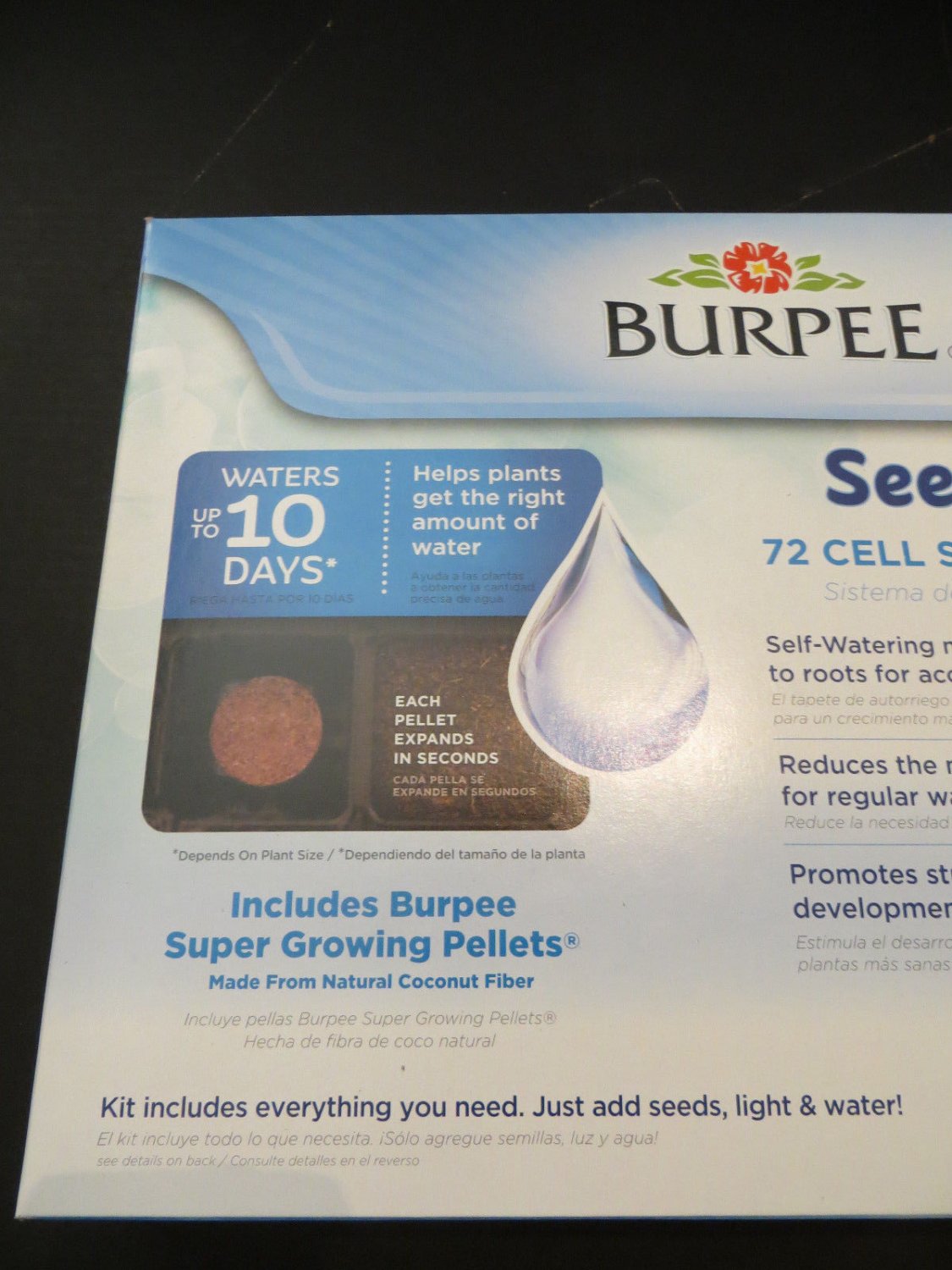 2 Burpee Seed Starting Greenhouse Kit 72 cell kit with soil self watering