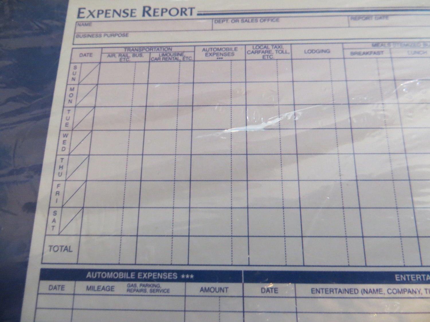 adams 9032 Weekly Expense Report Forms, Two-Part Carbonless 11 x 8 1/2 ...