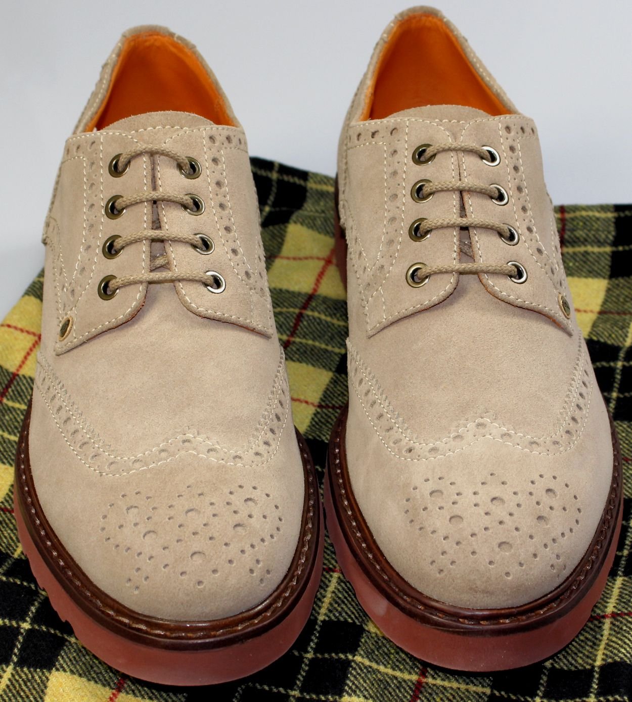 CESARE PACIOTTI SHOES $495 SAHARA BROWN SUEDE MADISON AVE 308 WINGTIP 9 ...