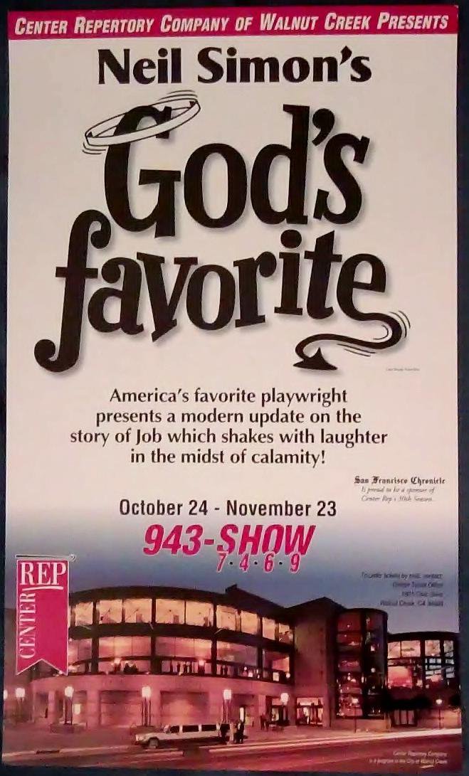 GOD'S FAVORITE Center Repertory Company of Walnut Creek CA poster Neil ...