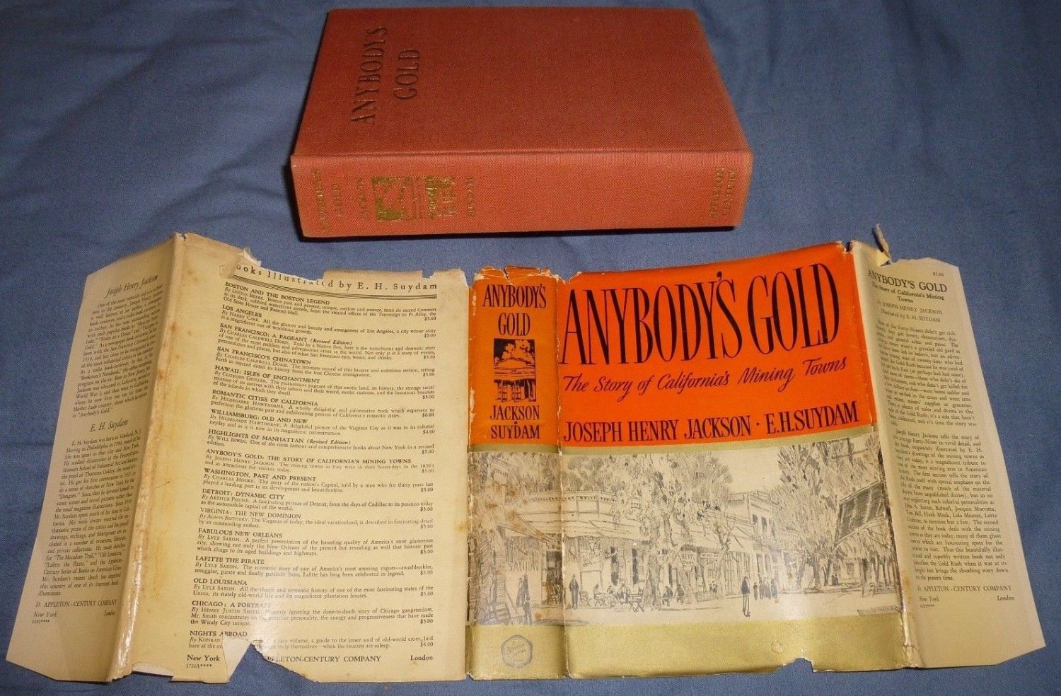 ANYBODY'S GOLD Joseph H Jackson Signed 1st edition 1st print E H Suydam ...