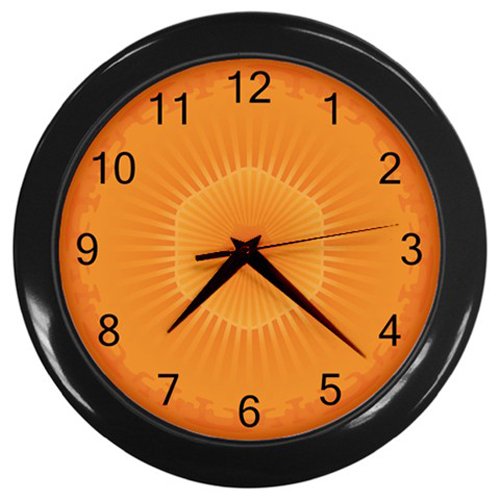 Carrot Slice Black Frame Kitchen Wall Clock
