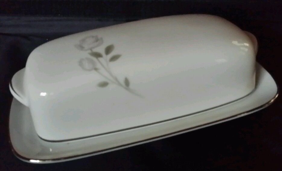 Noritake China Altadena #6437 Pattern Covered Butter Dish~from Japan