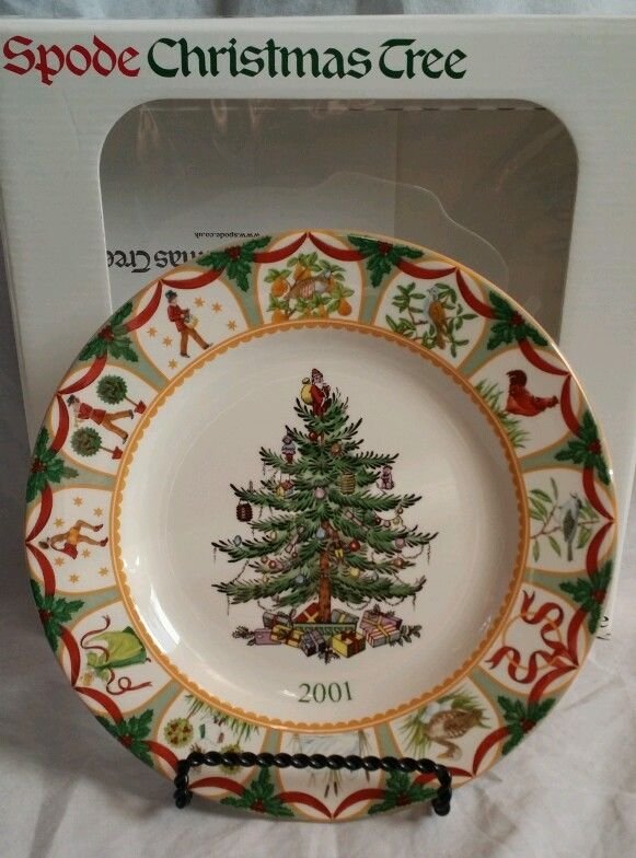 NIB Spode CHRISTMAS TREE 2001 Collector 7 3/4" Plate NEW w/ box