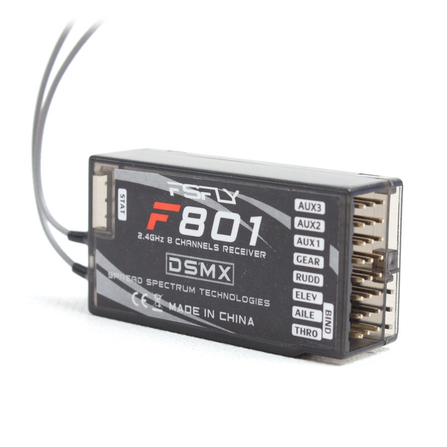 2.4G 8CH F801 Receiver PPM Output Supported JR Spektrum DSM-X DSM2 ...