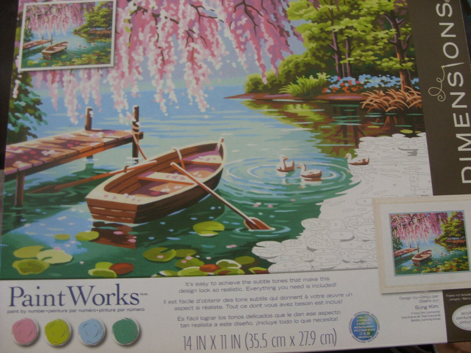 Dimensions Paint Works Paint By Number Kit 14x11 Sung Kim Willow Spring ...