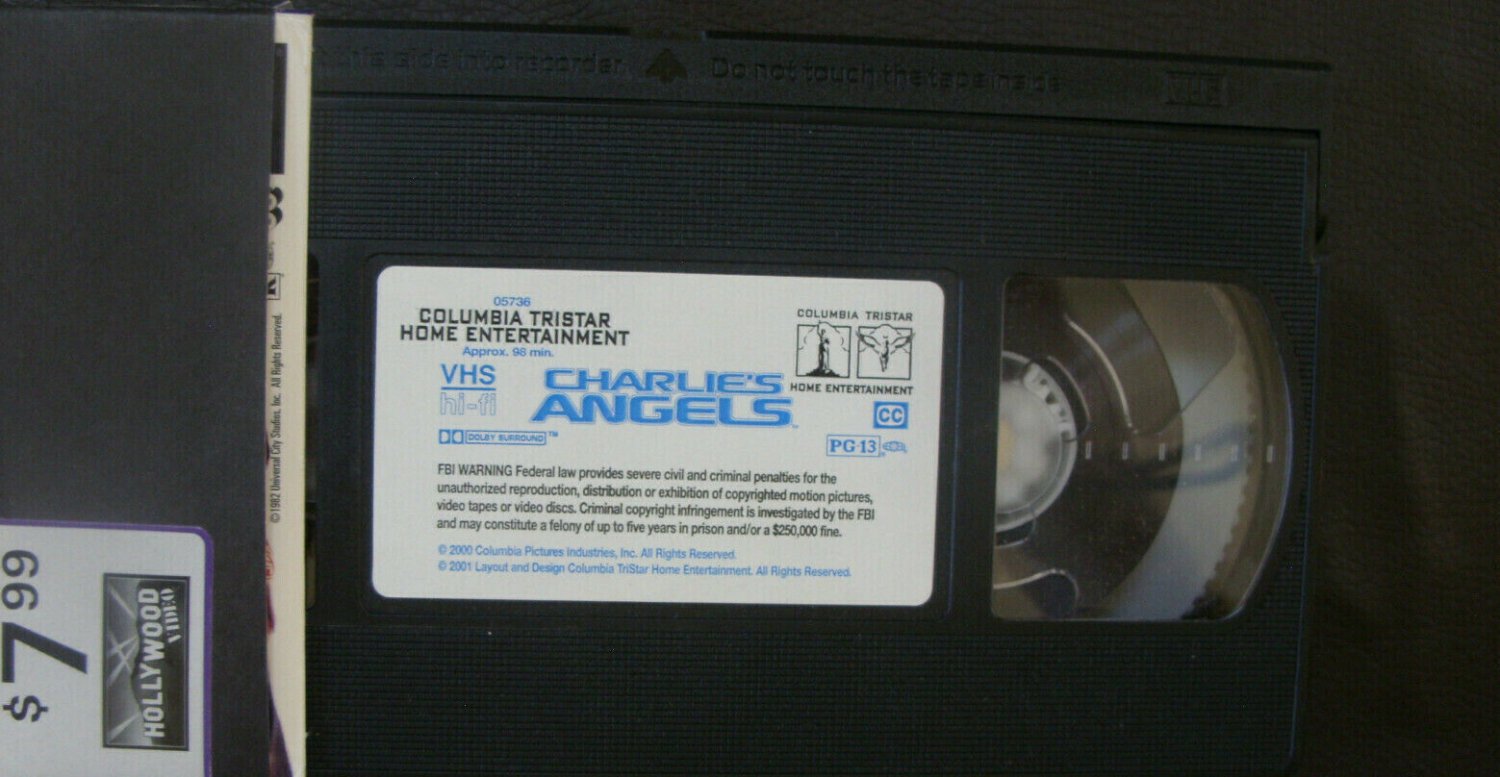 Charlie's Angels VHS (2000) Hollywood Video Collector Label