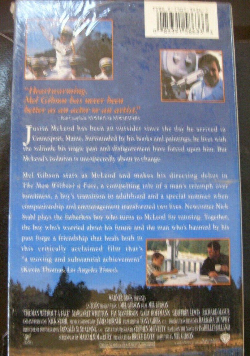 The Man Without a Face VHS 1993 NEW SEALED MEL GIBSON