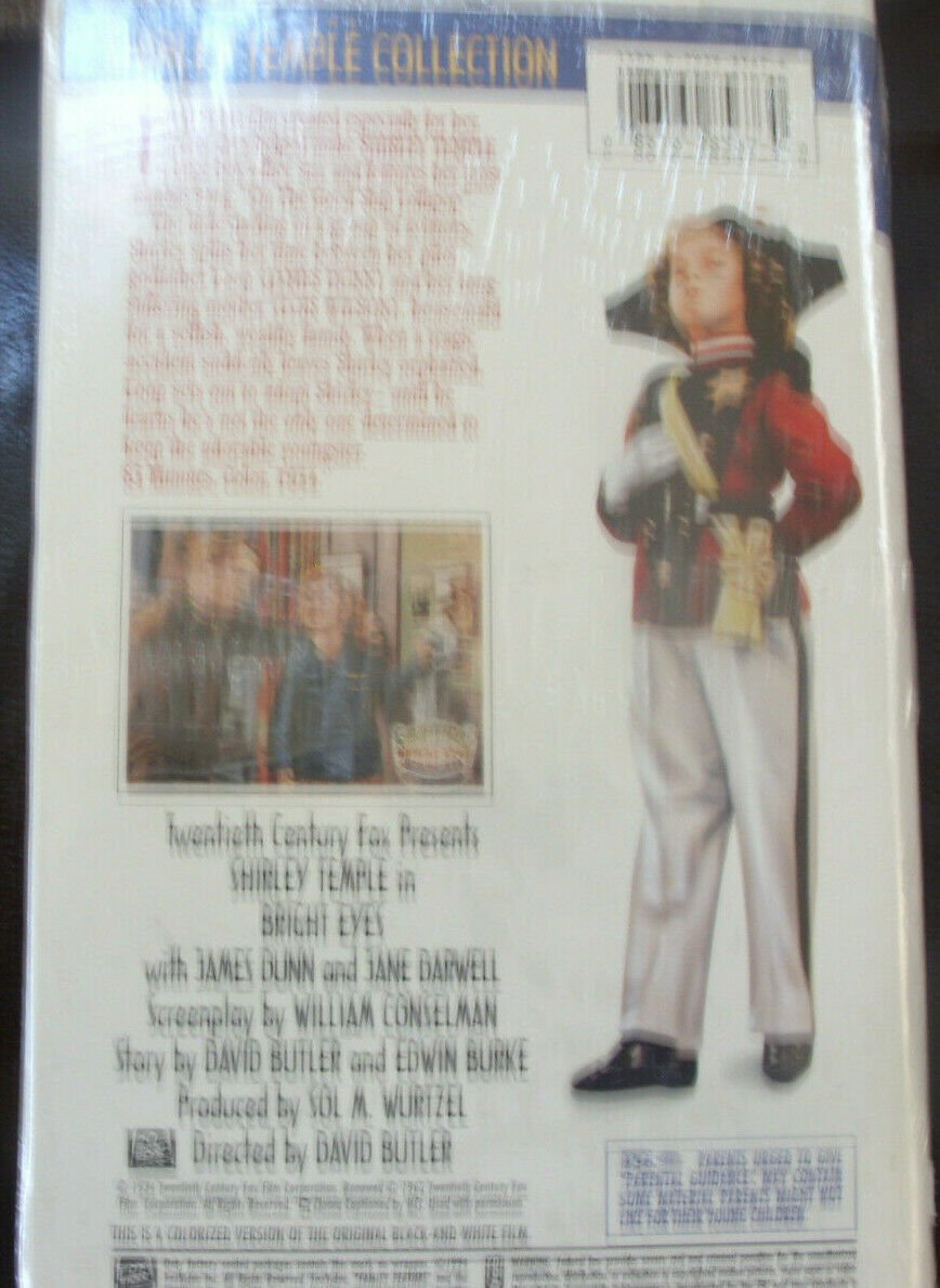 Shirley Temple Bright Eyes VHS VIDEO TAPE in color NEW SEALED