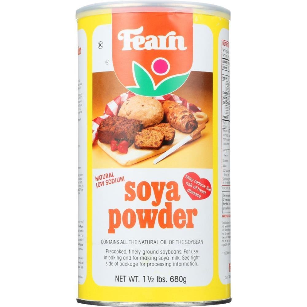 Fearns Soya Food - Natural Soya Powder ( 3 - 1.5 LB) Natural Soya Powder