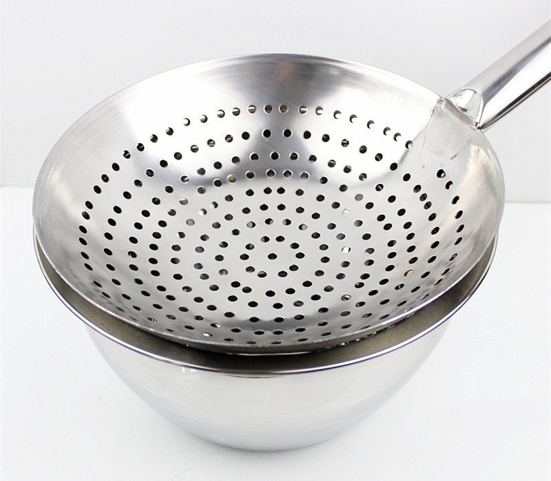 SIZE 28CM Stainless Steel Deep Basket Food Strainer Colander