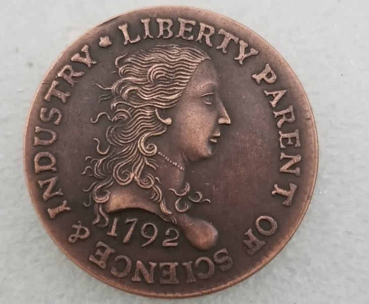 1 Pcs US 1792 Liberty Parent of Science & Industry One Cent Copper Copy ...