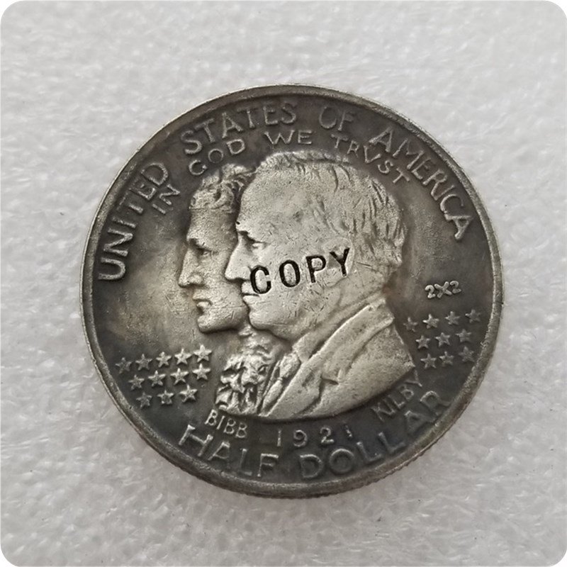 US 1921 2X2 Alabama Commemorative Half Dollar Copy Coin For Collection