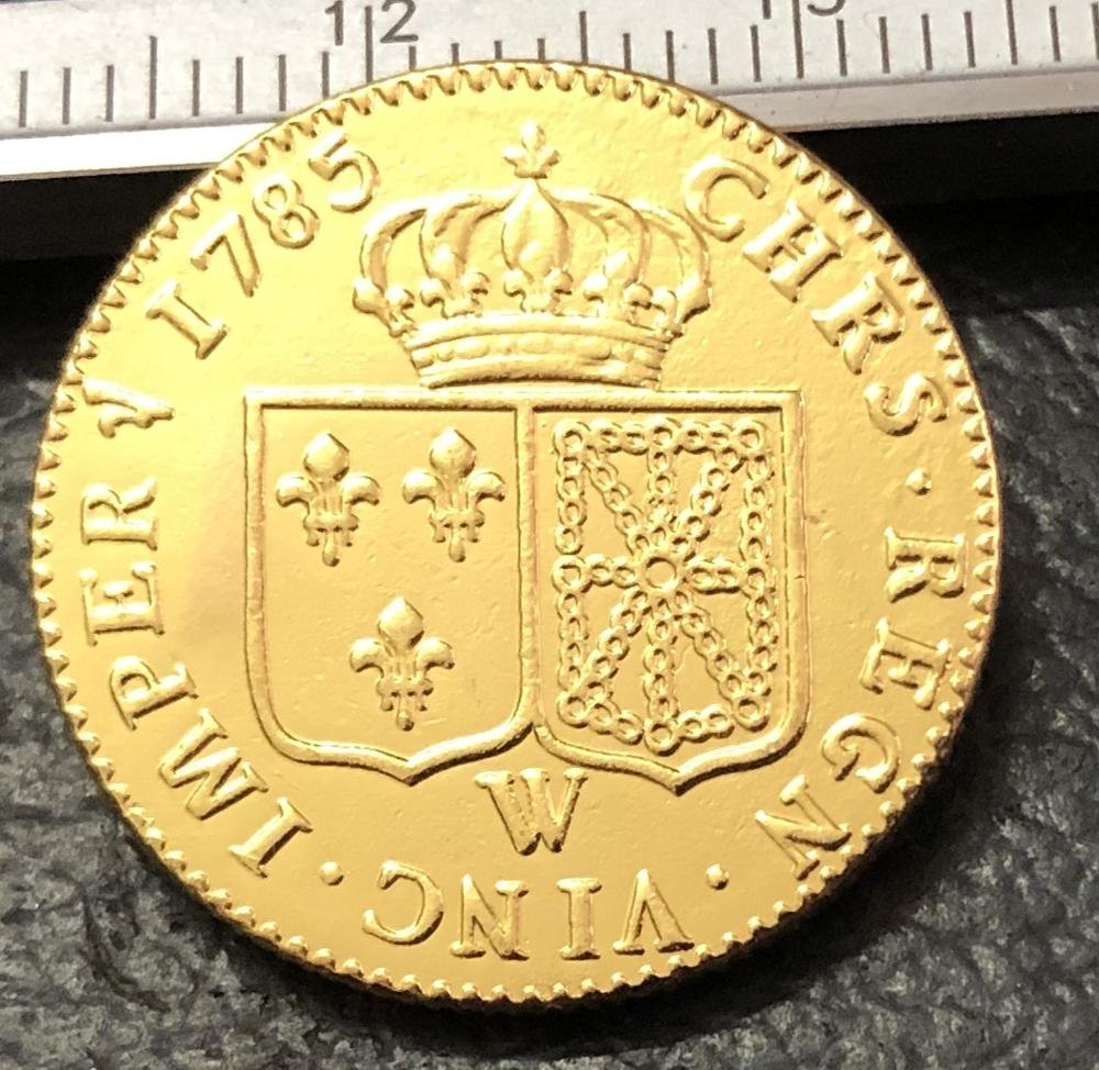 1785 France 2 Louis d'Or Copy Gold Coin