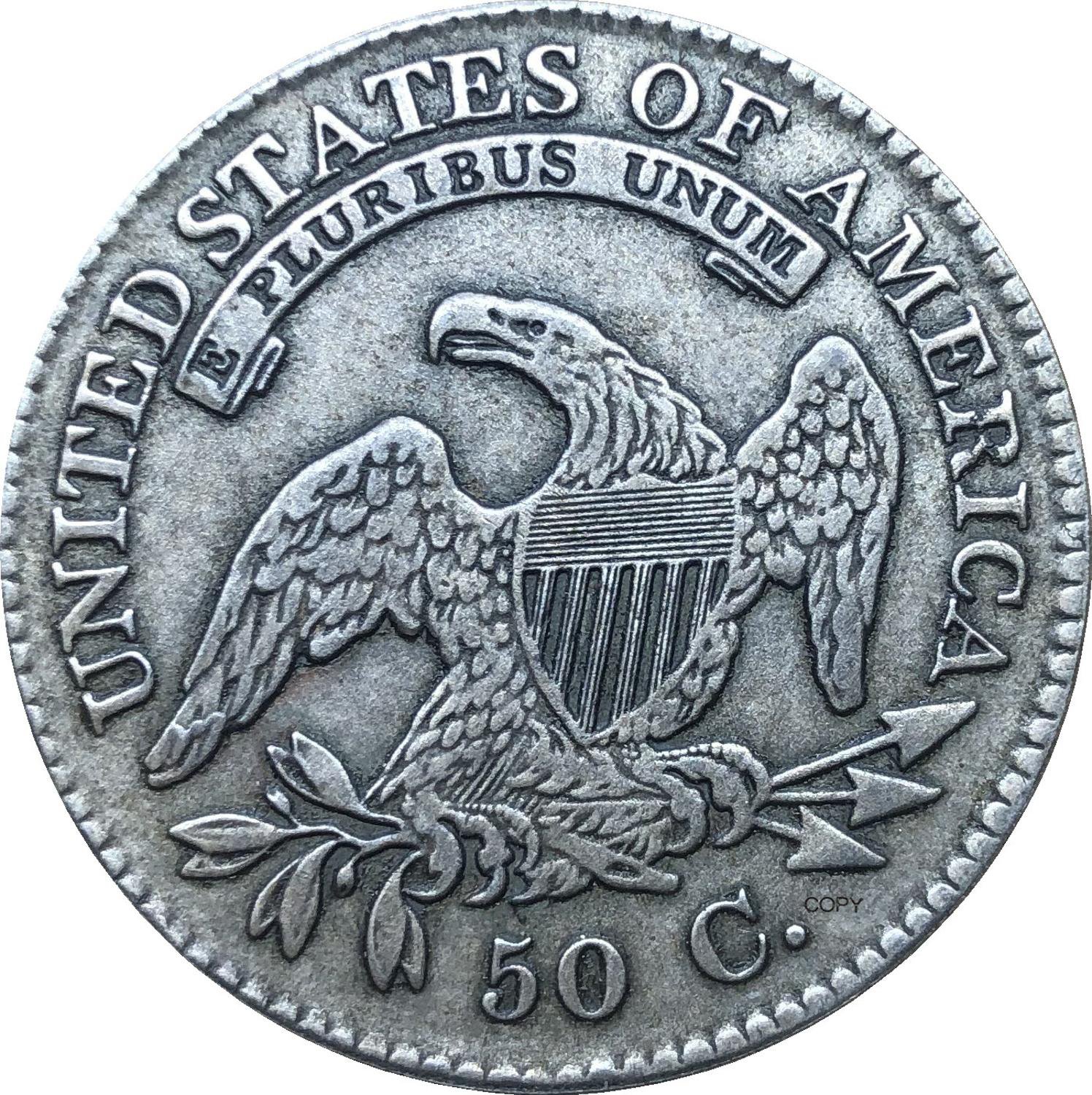 United States 1836 Liberty Eagle 50 Cents Capped Bust Half Dollar Copy Coin